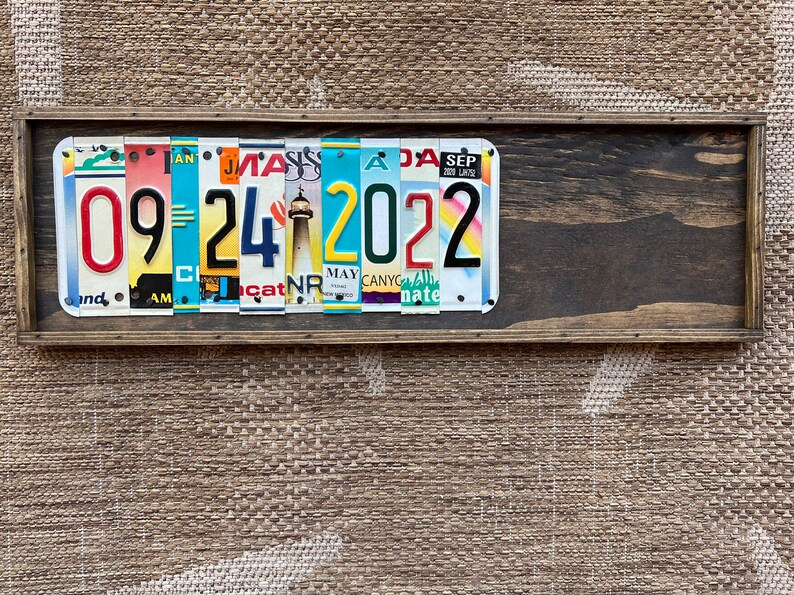Custom Anniversary Date License Plate Sign Special Day - Etsy