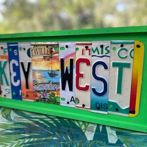 KEY WEST Sign License Plate Sign Beach Decor Florida Keys - Etsy