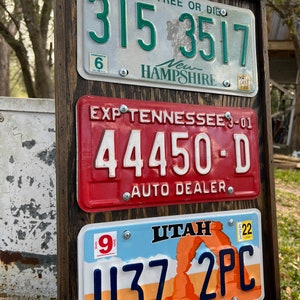 Rustic Wood License Plate Display Frame: Man Cave Garage Decor - Etsy