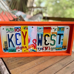 KEY WEST Sign License Plate Sign, Beach Decor, Florida Keys Sign, Beach ...