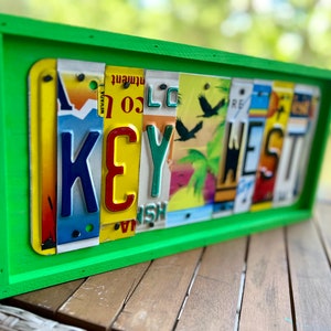 KEY WEST Sign License Plate Sign, Beach Decor, Florida Keys Sign, Beach ...