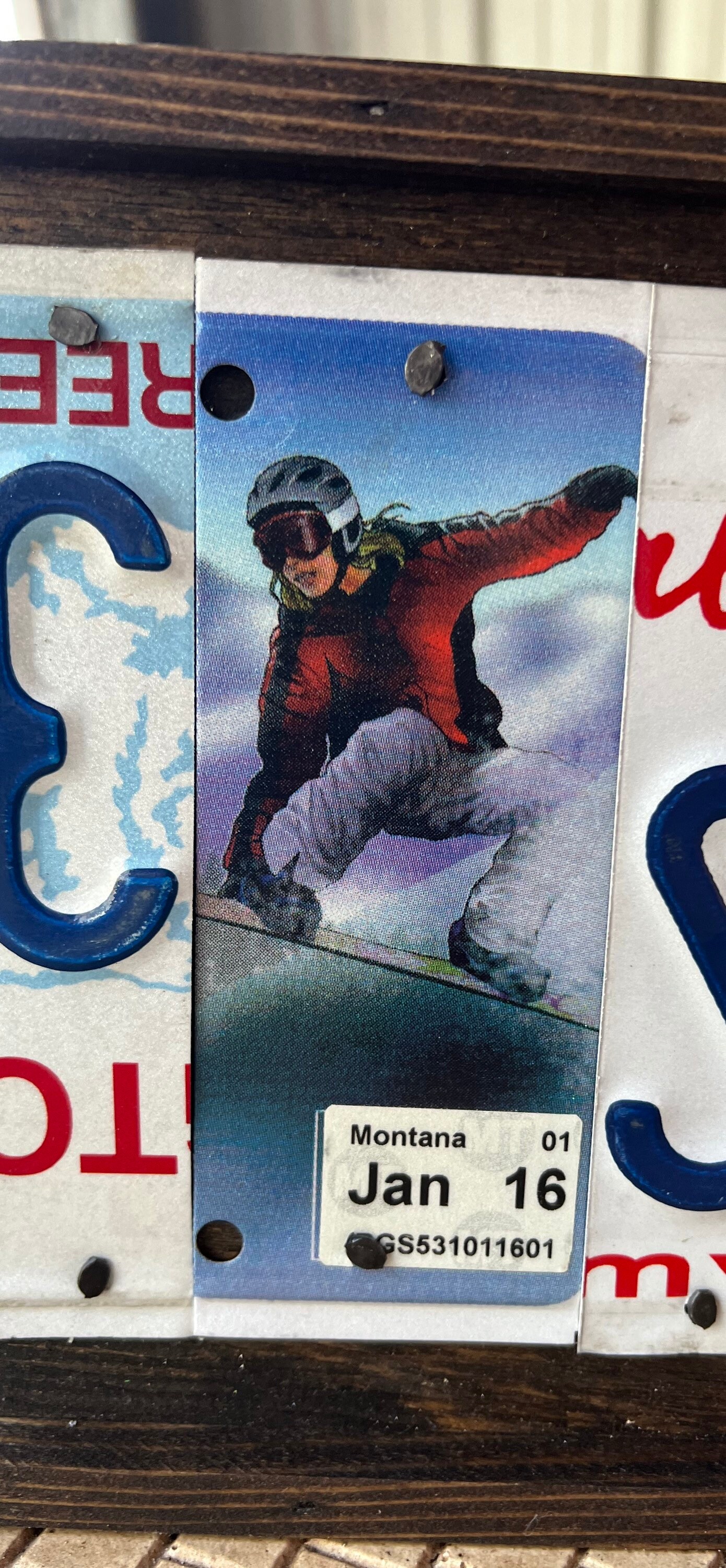 Gone Snowboarding Sign License Plate Art Skiing Mountain - Etsy