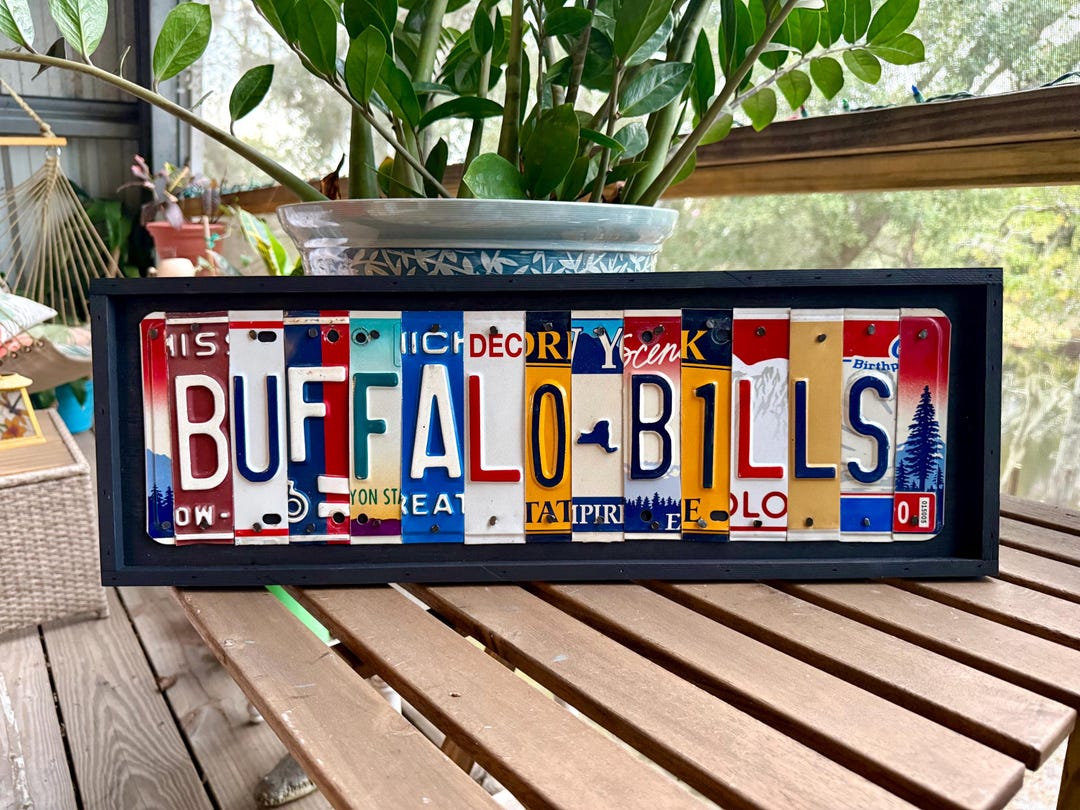 Buffalo Bills License Plate Art Sign: NFL Football Gift - Etsy