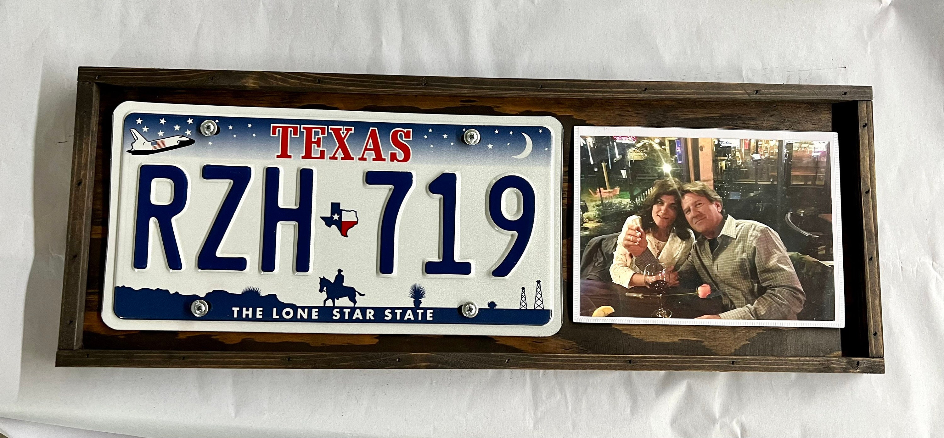 Rustic Custom Frame Display for a License Plate and a 5x7 - Etsy