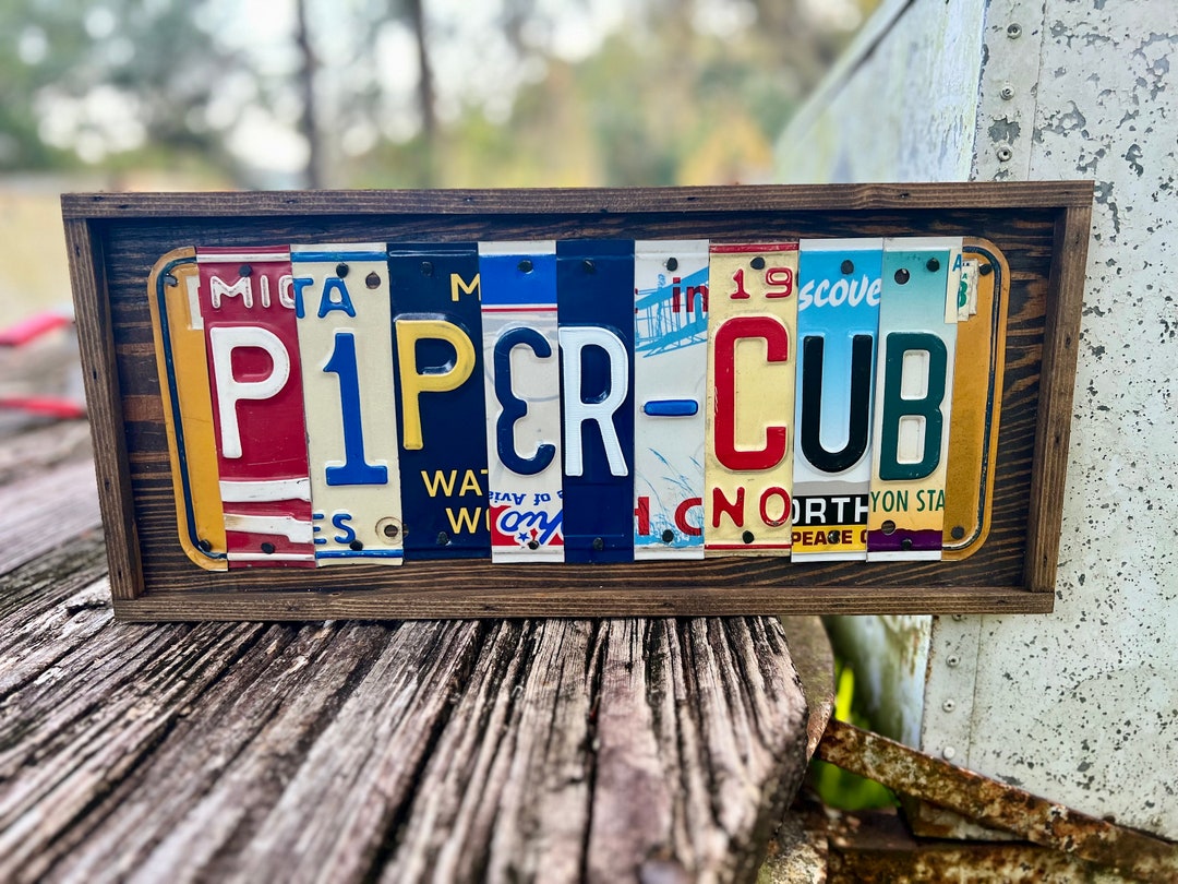 PIPER CUB Sign License Plate Sign Vintage Airplanes - Etsy