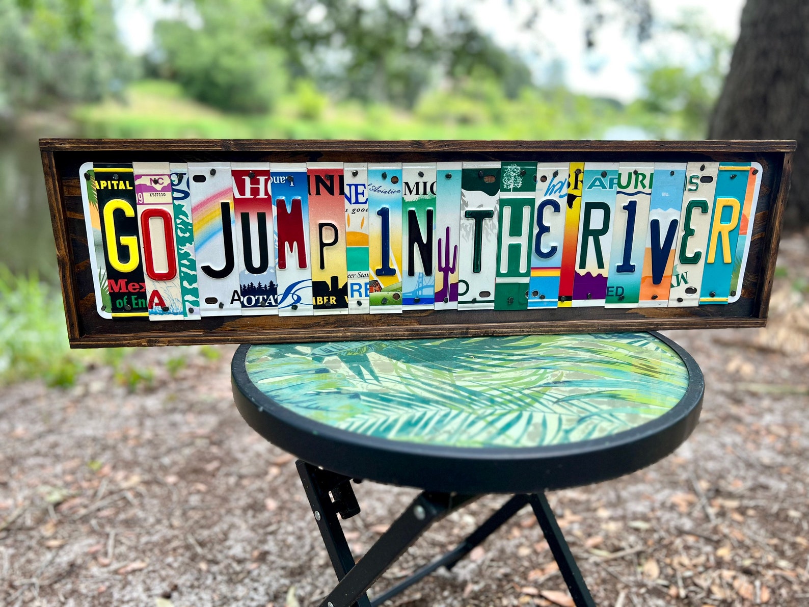 Go Jump in the River License Plate Sign Cabin Decor River - Etsy