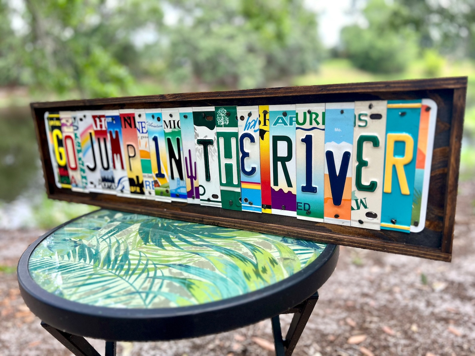 Go Jump in the River License Plate Sign Cabin Decor River - Etsy