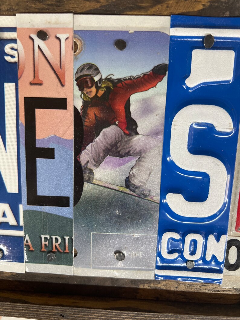 Gone Snowboarding Sign License Plate Art Skiing Mountain - Etsy