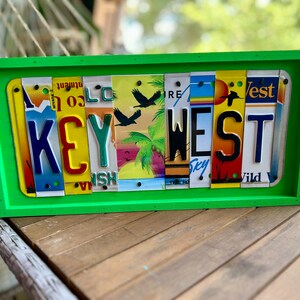 KEY WEST Sign License Plate Sign, Beach Decor, Florida Keys Sign, Beach ...