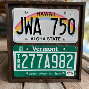 Handmade Wood License Plate Display Frame: Man Cave Garage Decor - Etsy