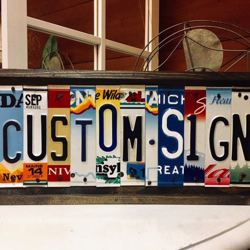 License Plate Art - Etsy