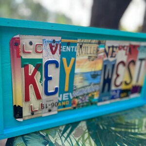 KEY WEST Sign License Plate Sign Beach Decor Florida Keys - Etsy