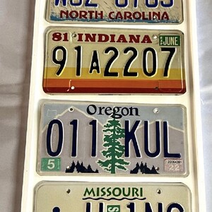 Handmade Wood License Plate Display Frame for 5 Plates: Man Cave Garage ...