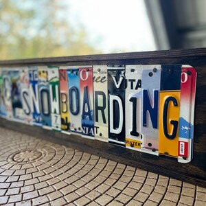 Gone Snowboarding Sign License Plate Art Skiing Mountain - Etsy