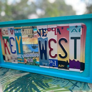 KEY WEST Sign License Plate Sign Beach Decor Florida Keys - Etsy