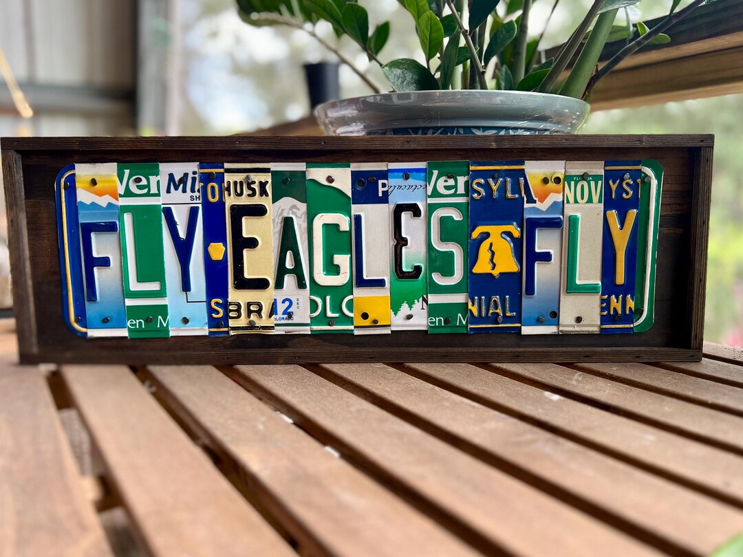EAGLES Football License Plates Fly Eagles Fly Sign Art Philadelphia PA ...