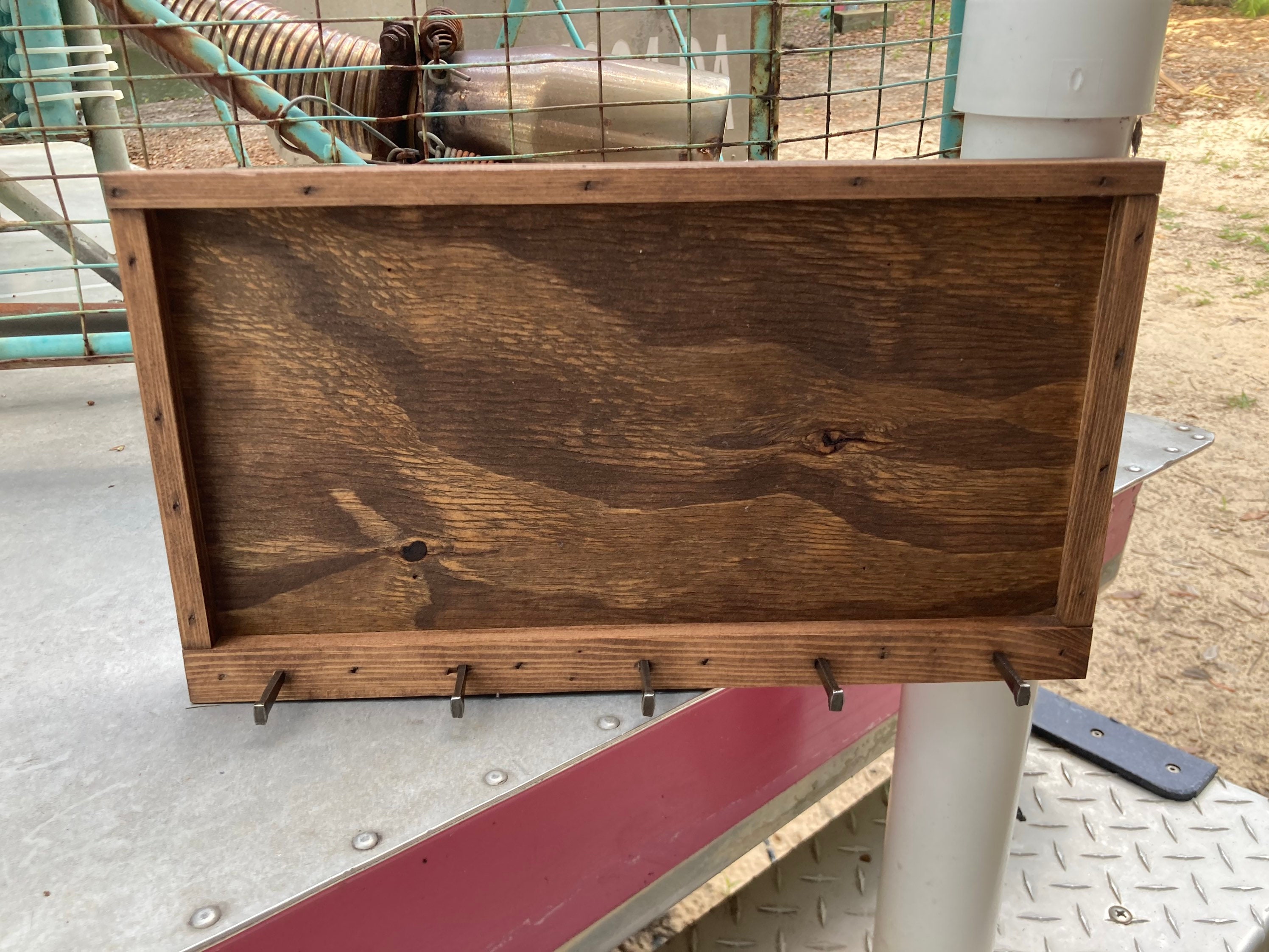 Custom Rustic Empty Wood License Plate Display Frame With Key - Etsy