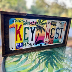 KEY WEST Sign License Plate Sign Beach Decor Florida Keys - Etsy