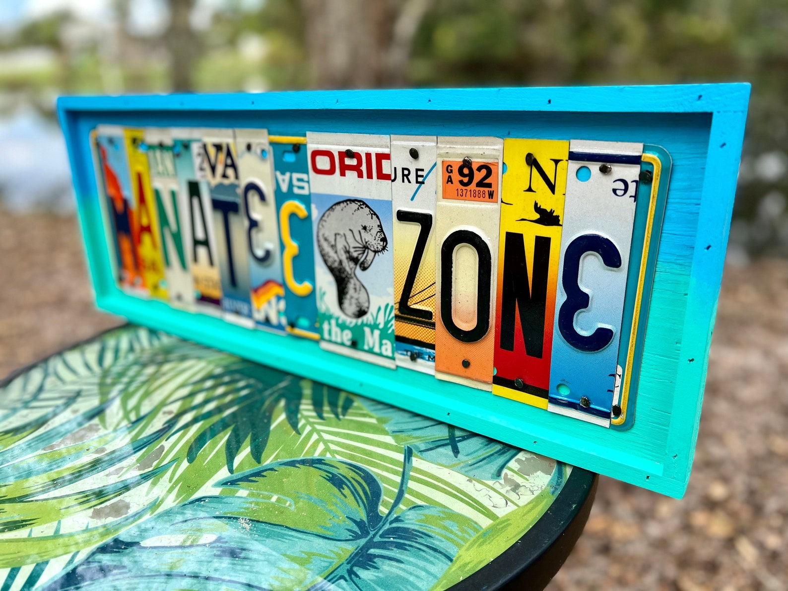Manatee Sign Art License Plate Sign Gift Florida Springs - Etsy