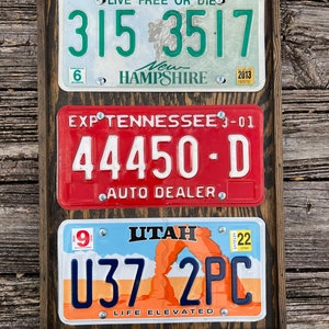 Rustic Wood License Plate Display Frame: Man Cave Garage Decor - Etsy