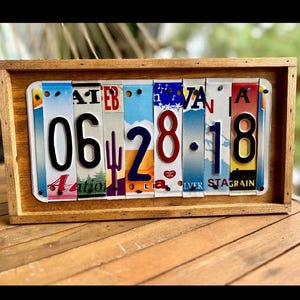 Custom License Plate Date Sign, Anniversary Gift - Etsy
