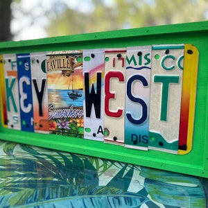 KEY WEST Sign License Plate Sign Beach Decor Florida Keys - Etsy