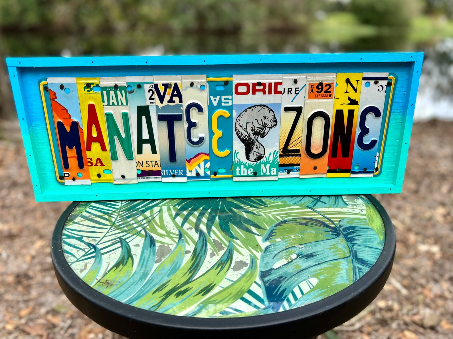 Manatee Sign Art License Plate Sign Gift Florida Springs - Etsy