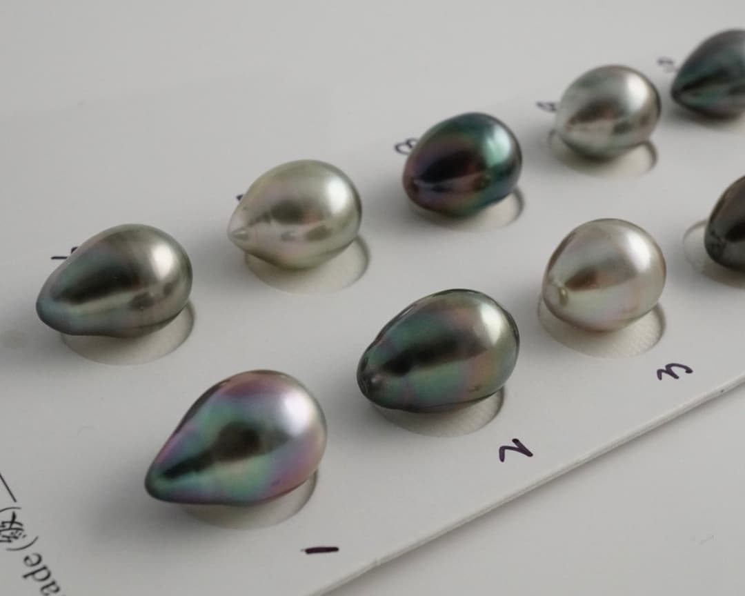 10mm Multi Color Long Drop Tahitian Pearl, One Pearl, Loose Tahitian ...