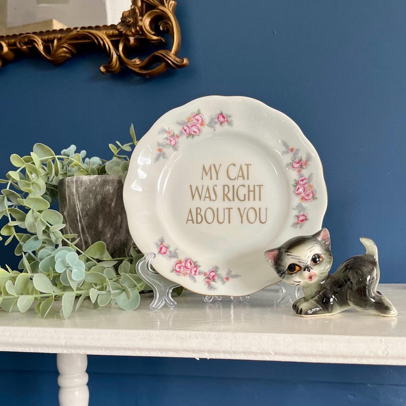 Cat Decorative Plate - Etsy