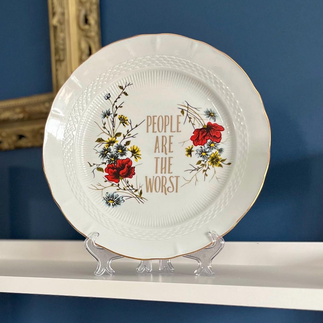 Decorative Plate - People Are the Worst - Funny Housewarming or ...