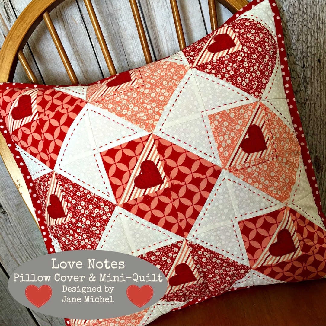 Valentine Love Notes Pillow Cover and Mini Quilt - Etsy