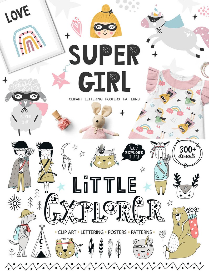 Bundle Clipart for Kids Digital Clipart PNG Vector Graphic Pack ...