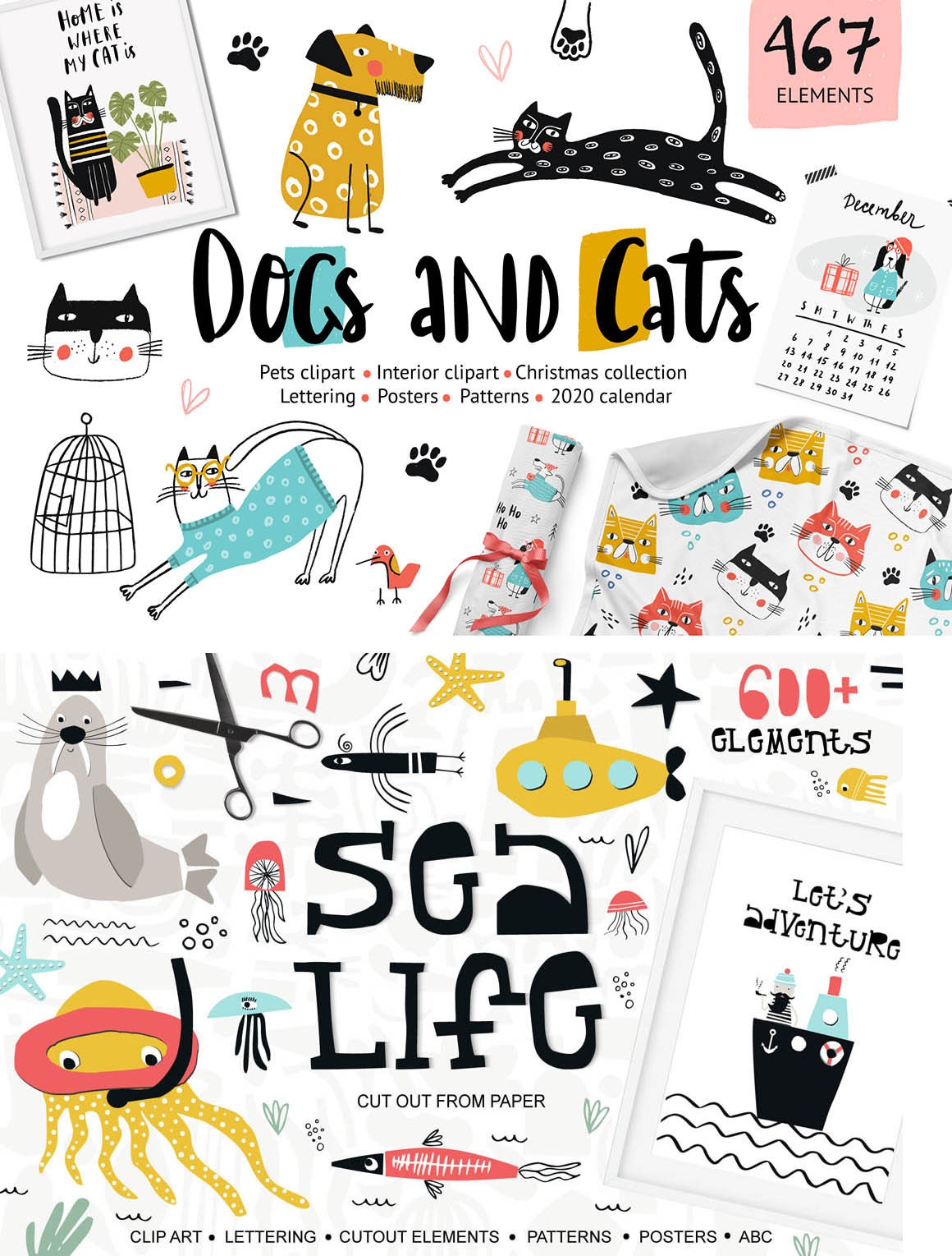 Bundle Clipart for Kids Digital Clipart PNG Vector Graphic Pack ...
