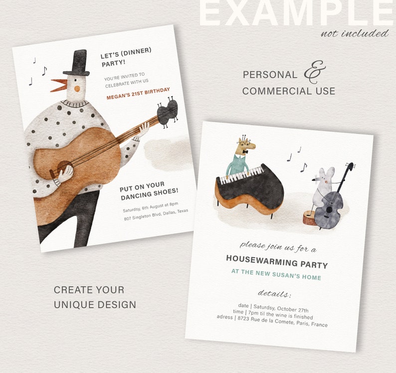 Music Artists Png Clipart for Kids Animals With Musical Instruments ...