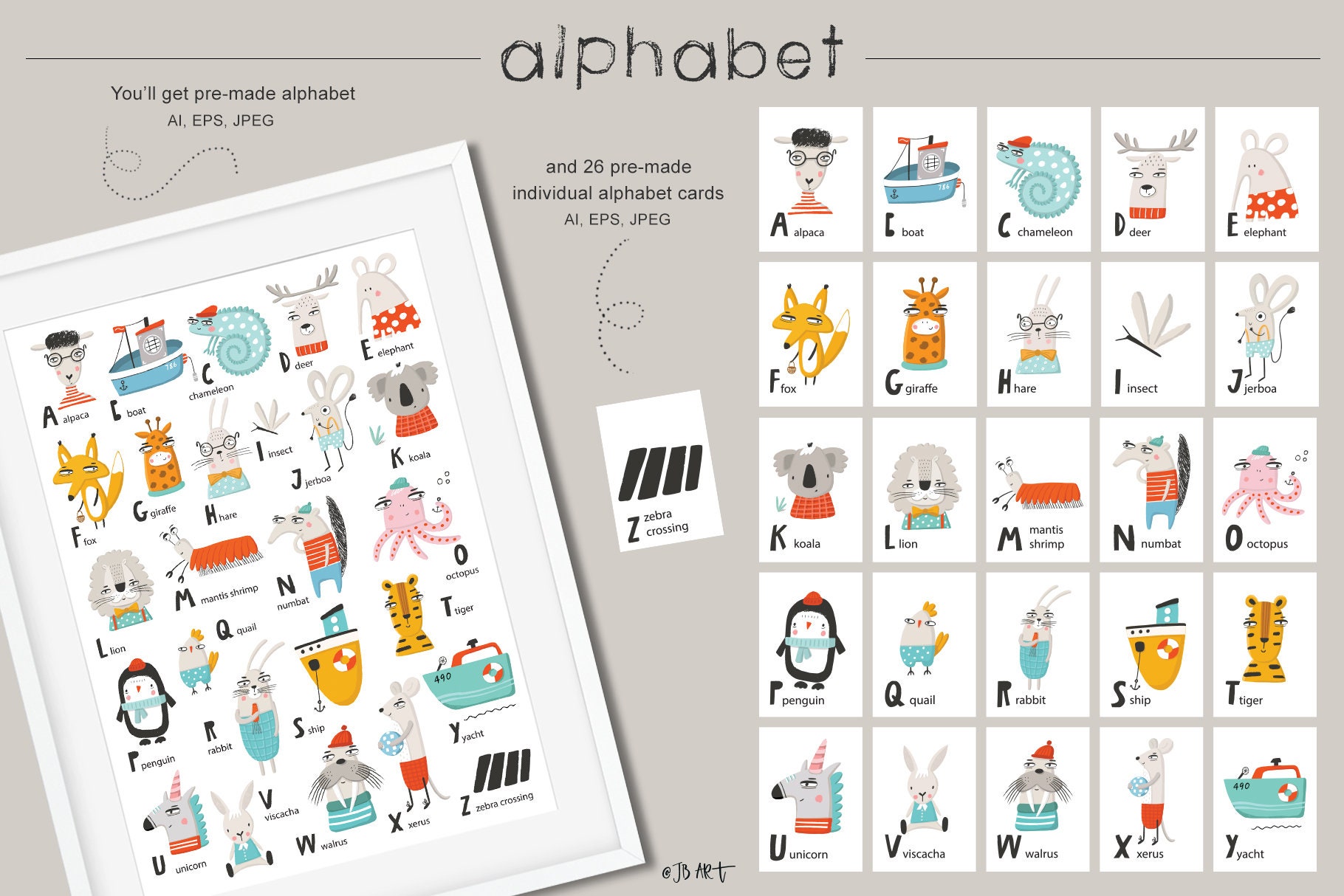 Little Boy Clipart Png Alphabet Flashcards Zoo ABC Flash Cards for Kids ...