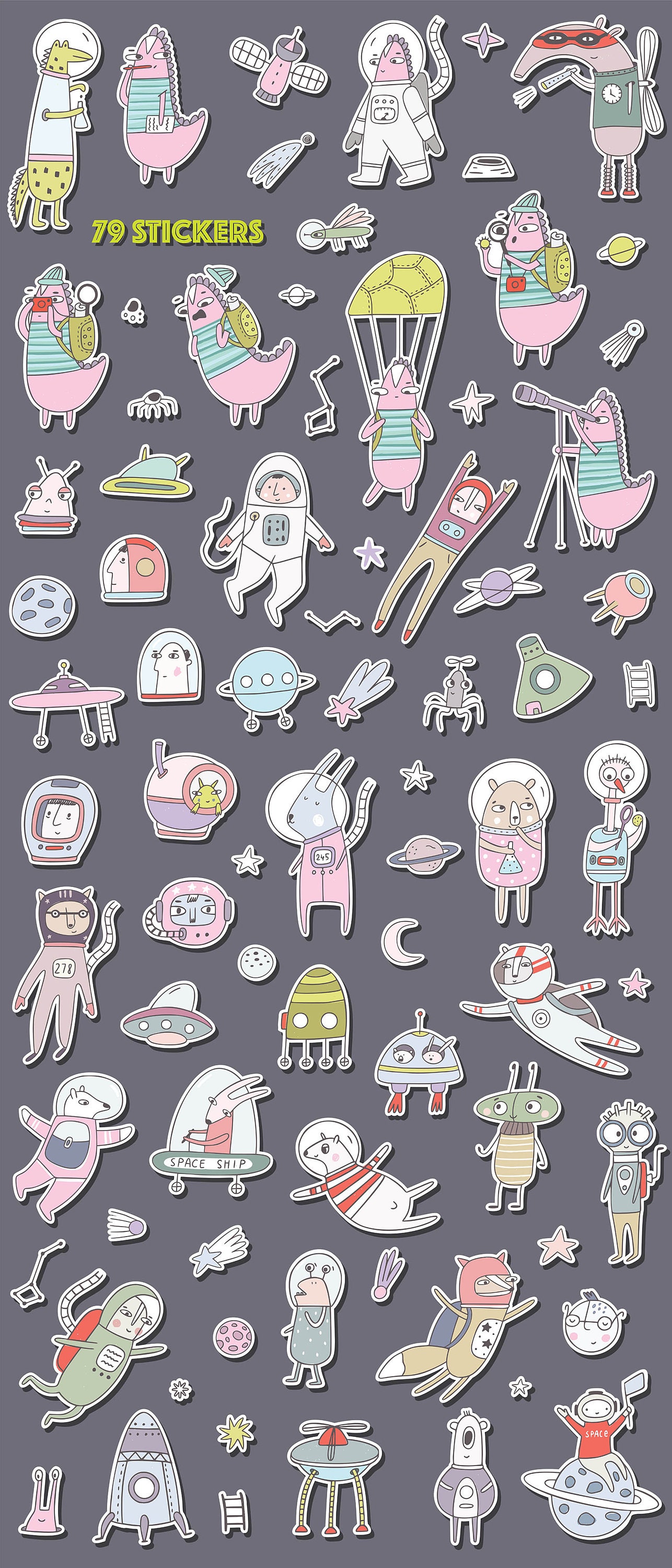 Space Clipart for Kids Outer Space Stickers Printable Download Spaceman ...