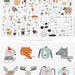 Scandinavian Kids Clipart Nordic Design Forest Animals PNG VECTOR ...