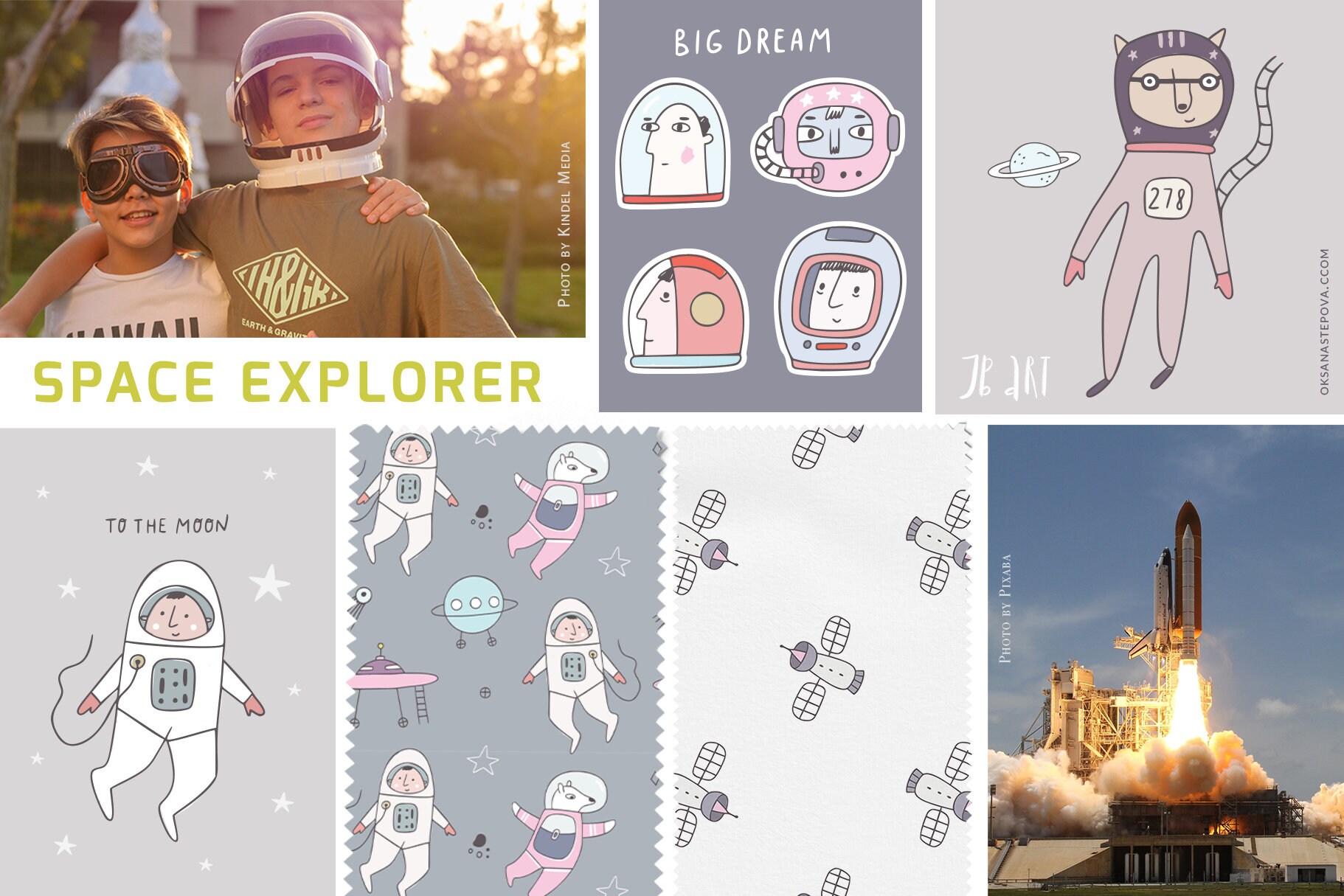 Space Clipart for Kids Outer Space Stickers Printable Download Spaceman ...