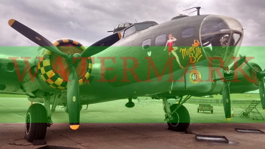 Memphis Belle B17 Restoration Aircraft Nose Art Photo Reprint 8 X 10 Border Less Color Picture ...