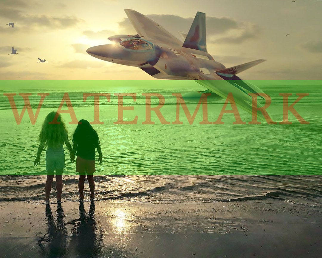 Jet Fighter Hugging the Beach Photograph Reprint 8 X 10 Border Less ...