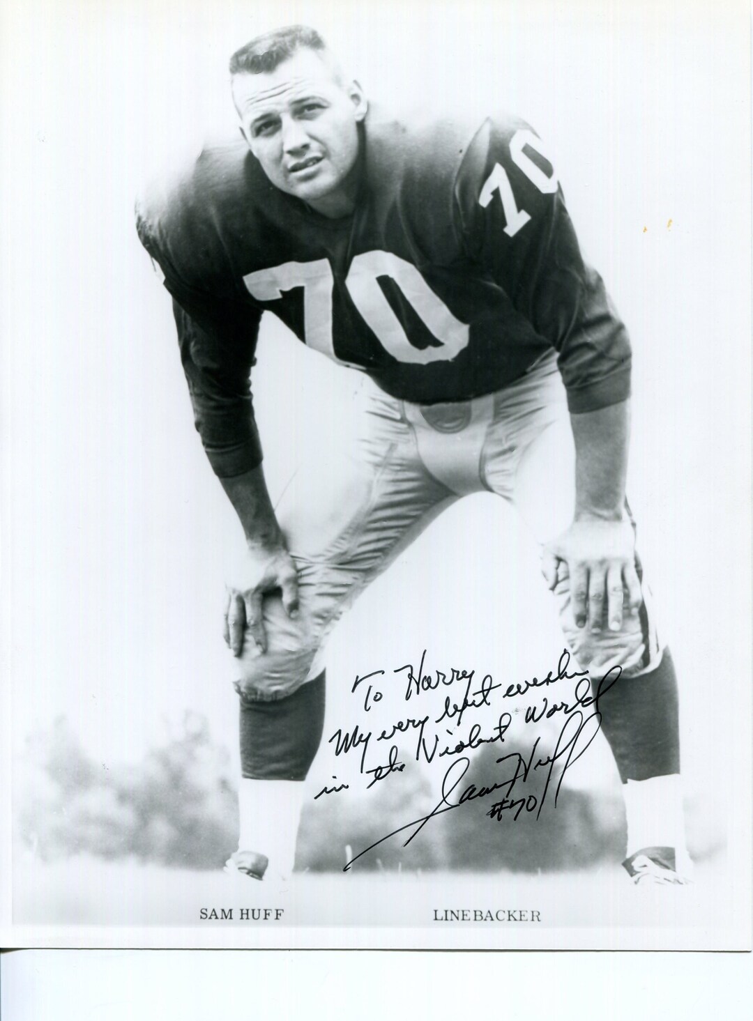 NFL Former Superstar, Sam Huff, New York Giants HOF Linebacker ...