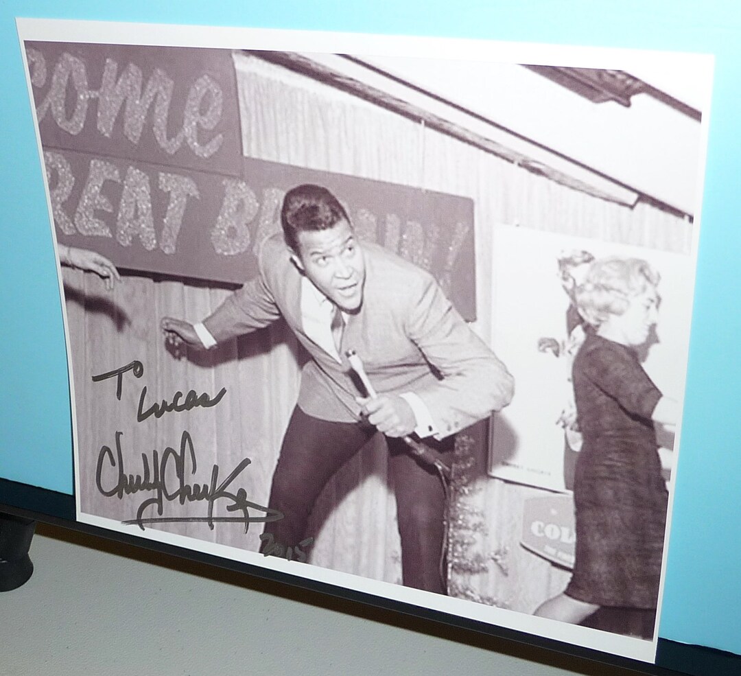 Chubby Checker Autographed 8x10 Photos, Two Personalized Genuine ...