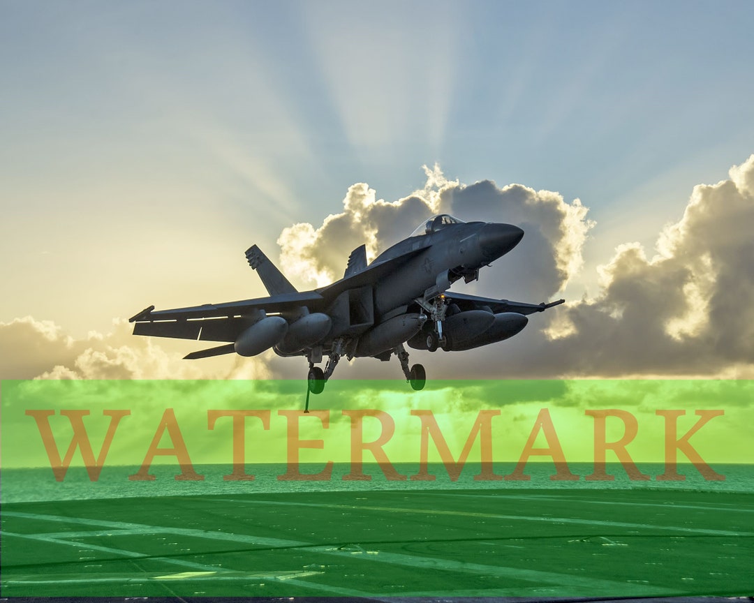 F18 Jet Fighter Aircraft Naval Carrier Landing Photo Reprint 8 X 10 ...