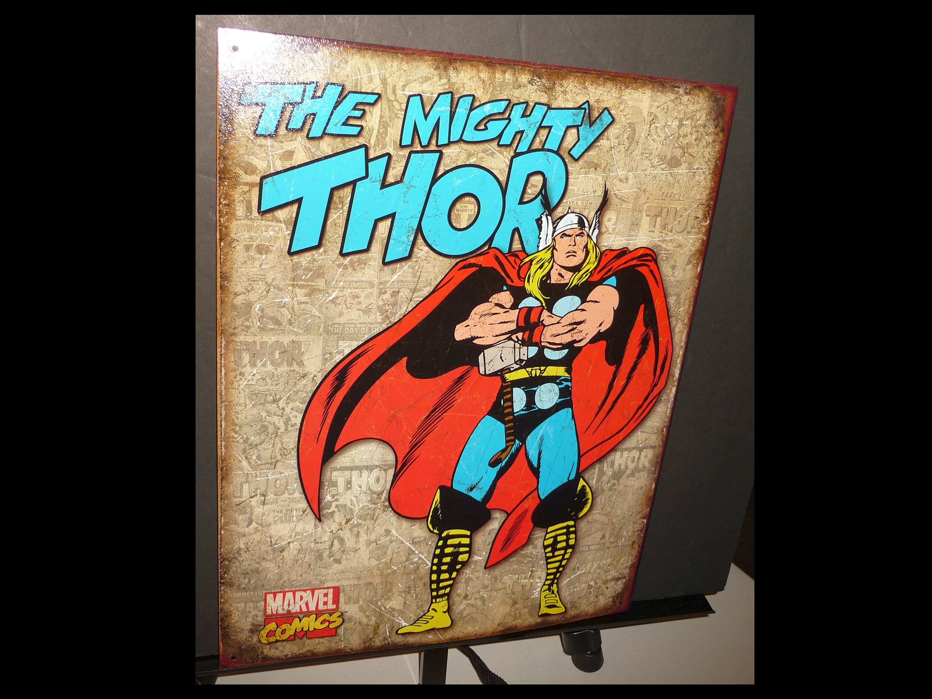 Thor Marvel Comics Retro Tin Sign Metal Poster Vintage Look Thor Wall ...