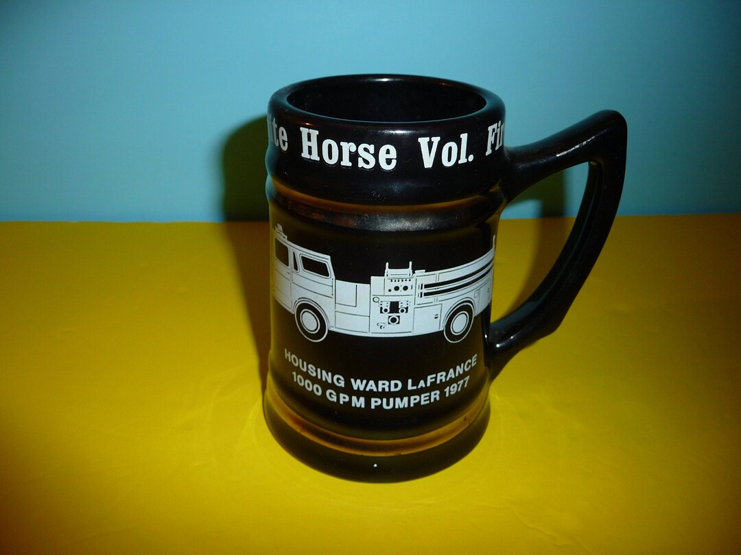 Fireman Cup, Mug, Vintage, Rare Mugs White Horse Volunteer Fire Co ...