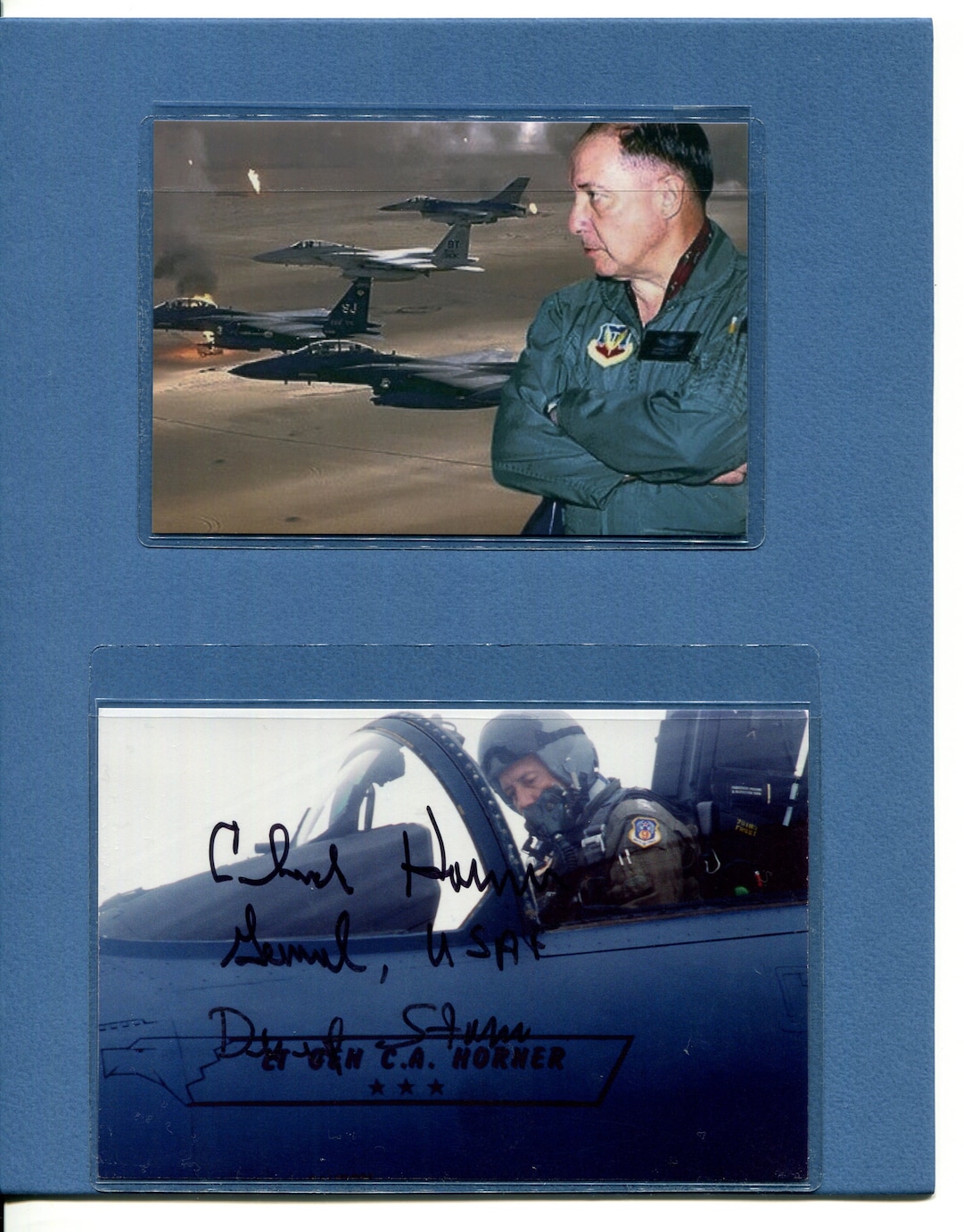 General Charles A. Horner, USAF, Vietnam, Gulf War Hero. 4x6 Signed Mat ...