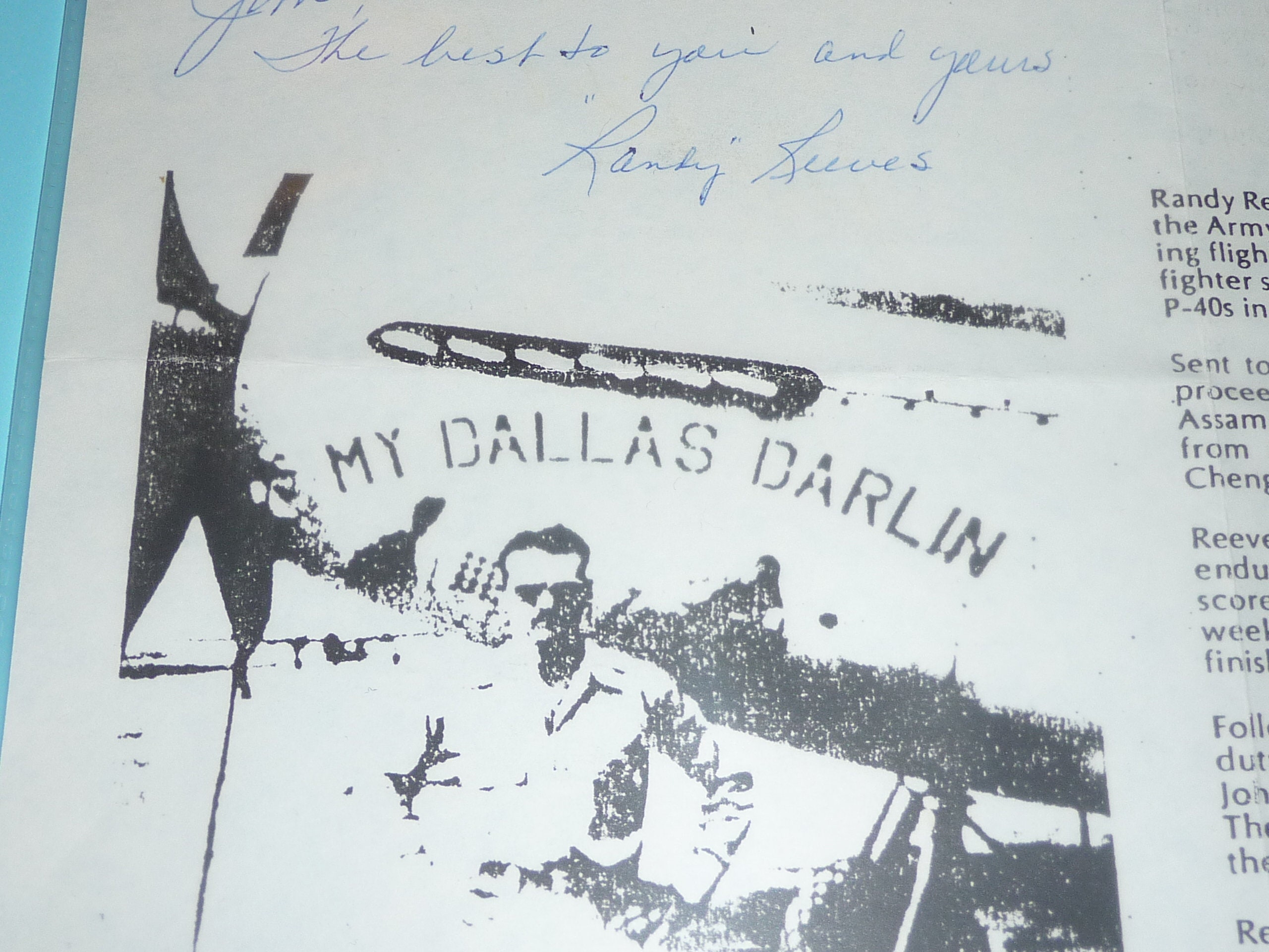 Military WW2 Ace Randy Reeves leonard R. Reeves, Lt. Col Genuine ...