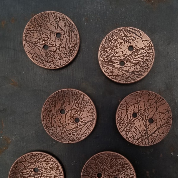 Copper Buttons - Etsy