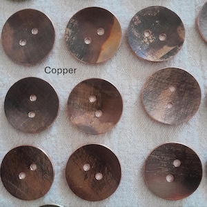 Handmade Metal Buttons: Antique Finish Brass and Copper - Etsy