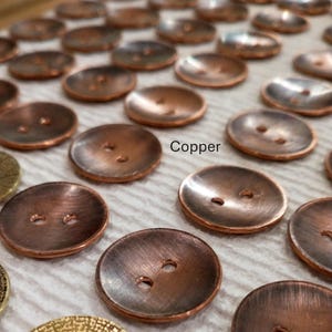 Handmade Metal Buttons: Antique Finish Brass and Copper - Etsy
